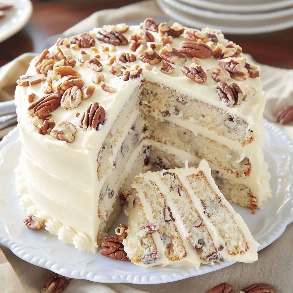 Southern Butter Pecan Cake Recipe - TASTY BITES